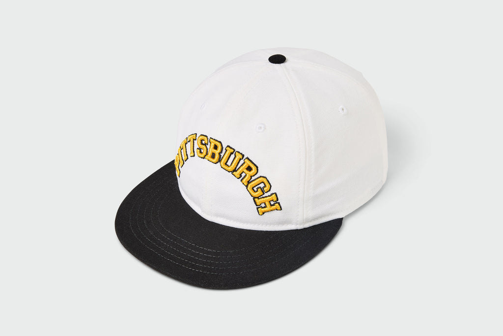 Pittsburgh Arch Hat – Yellow & White Flatbill | Sandlot Goods